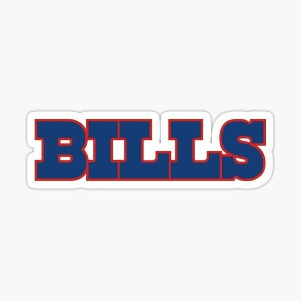 Bills Word Full Color Logo - Buffalo Bills - Sticker| Sticker Apple