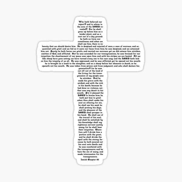 Isaiah 53 Cross - Sticker Apple| Sticker Apple
